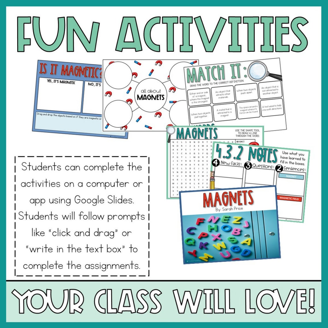 Magnets - 2nd 3rd Grade Science Digital Activities - Etsy