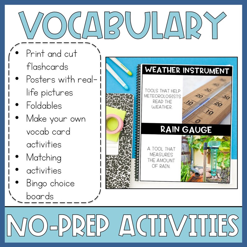 Weather Tools and Forecasting Lessons & Activities - 2nd and 3rd Grade ...