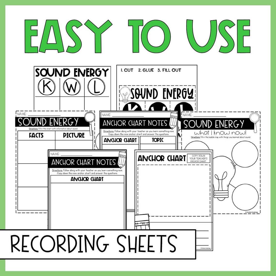 2nd Grade Science Sound Energy Anchor Charts Science Energy Posters - Etsy