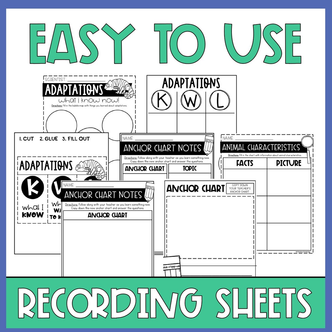 Animal Adaptations Science Anchor Charts and Life Science Posters for ...