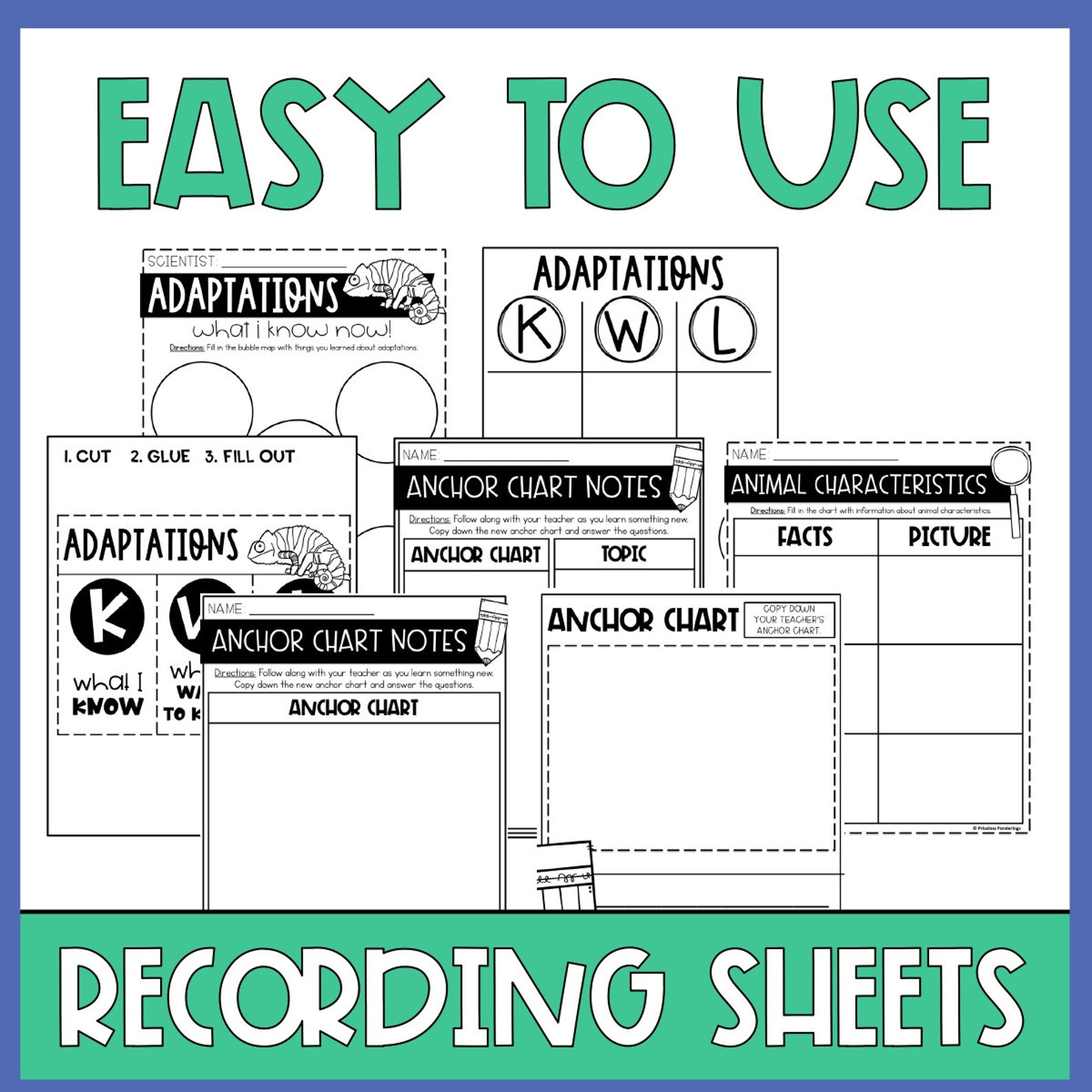 Animal Adaptations Science Anchor Charts and Life Science Posters for ...