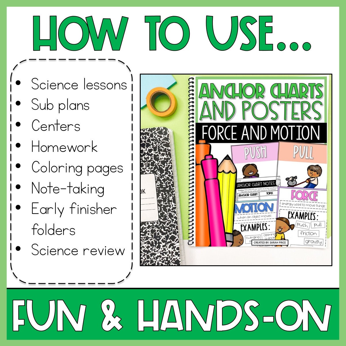 Force and Motion Anchor Charts and Science Posters - Etsy