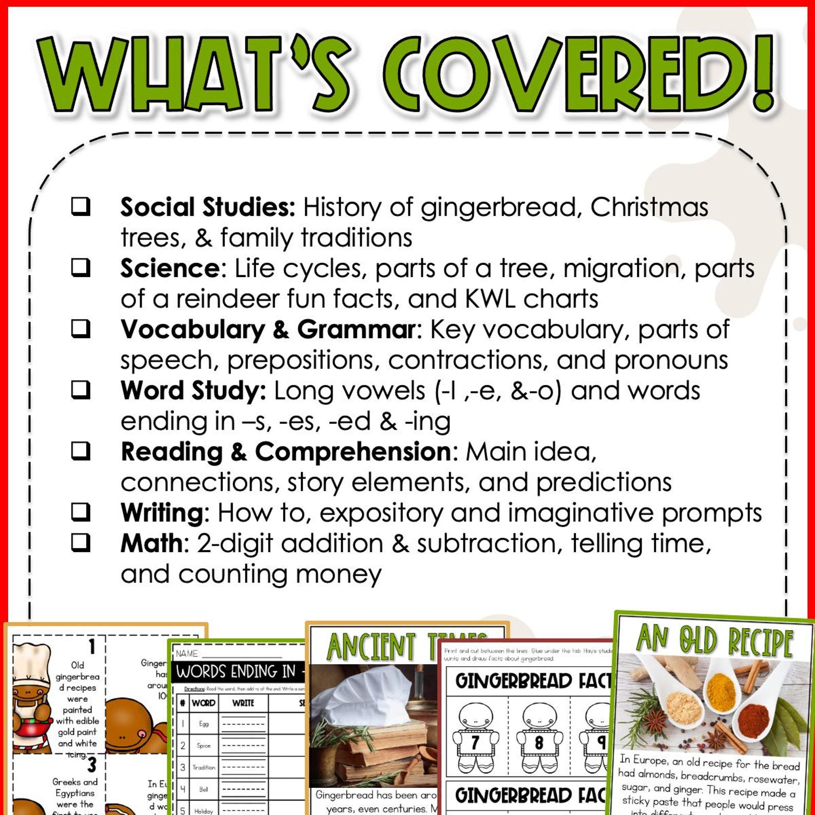 December Worksheets for Kids | Math, Science, Social Studies, & ELA ...