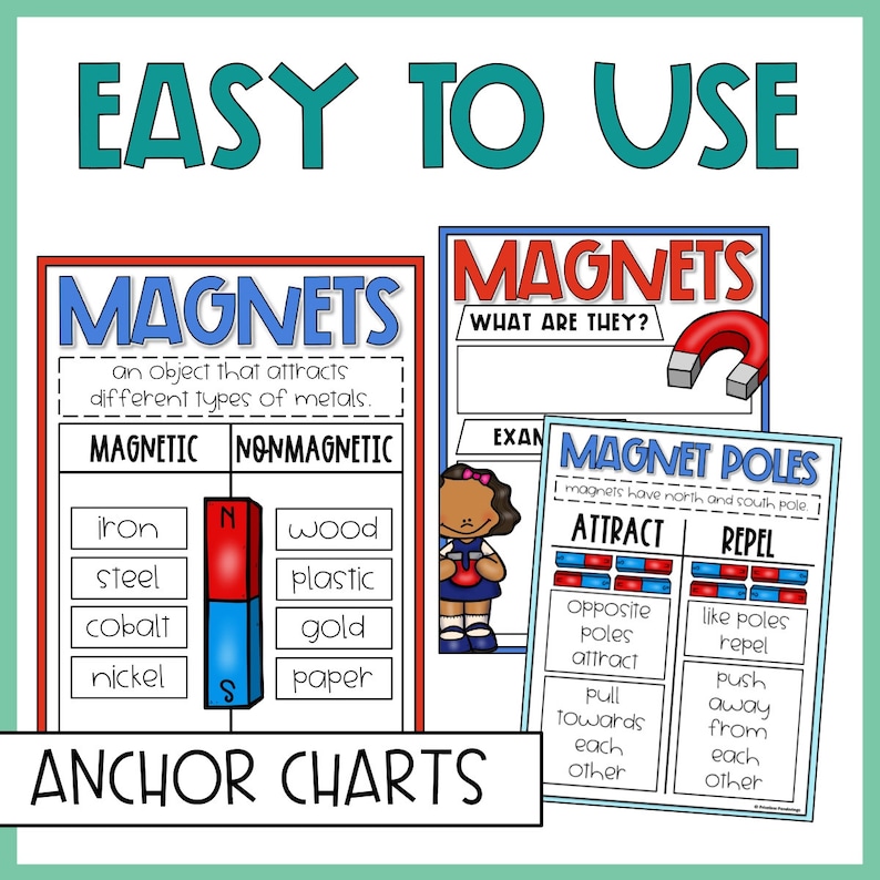 2nd & 3rd Grade Science Magnets Unit - Magnetism Activities, Science ...