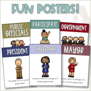 2nd Grade Social Studies Posters | Public Officials and Government ...