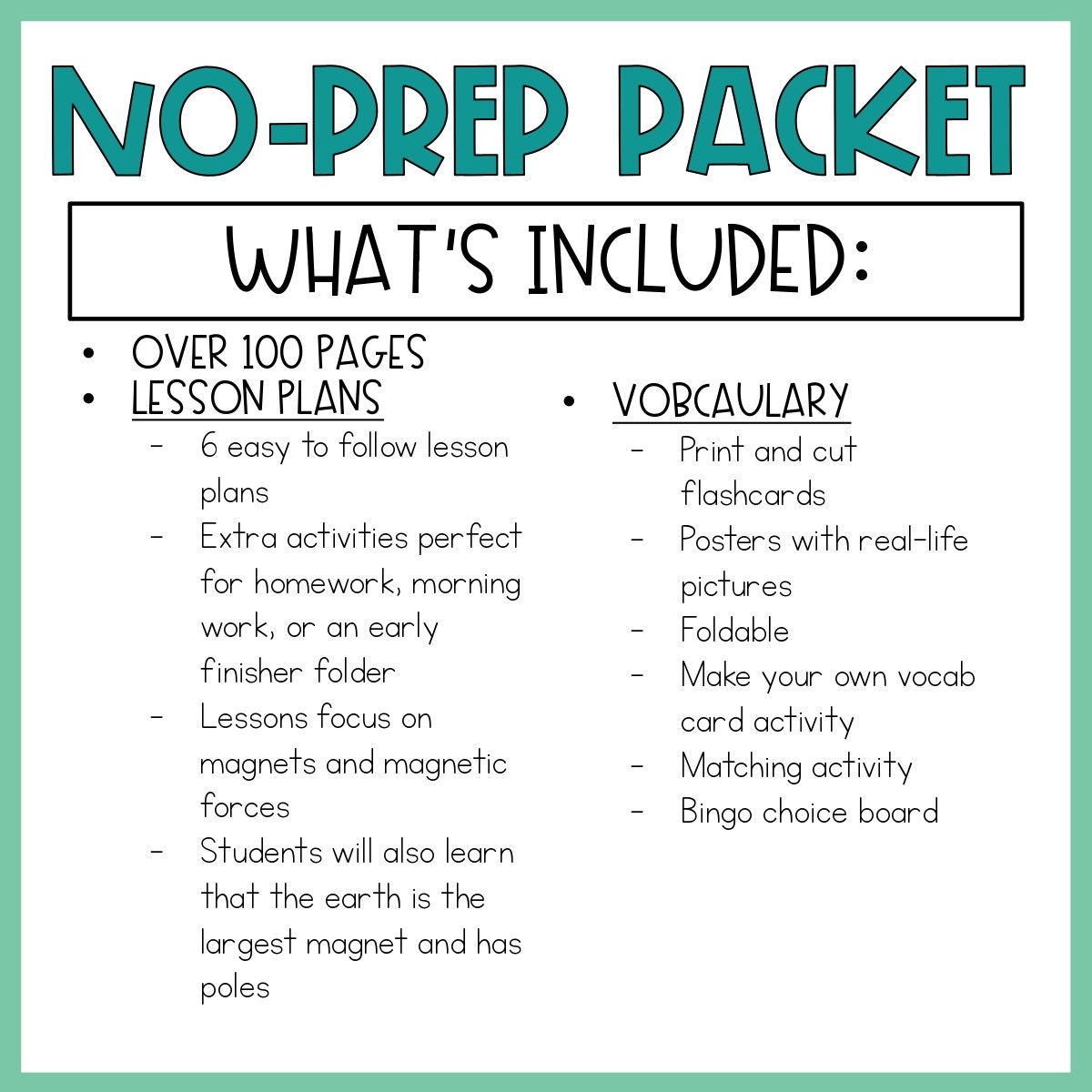 2nd & 3rd Grade Science Magnets Unit - Magnetism Activities, Science ...