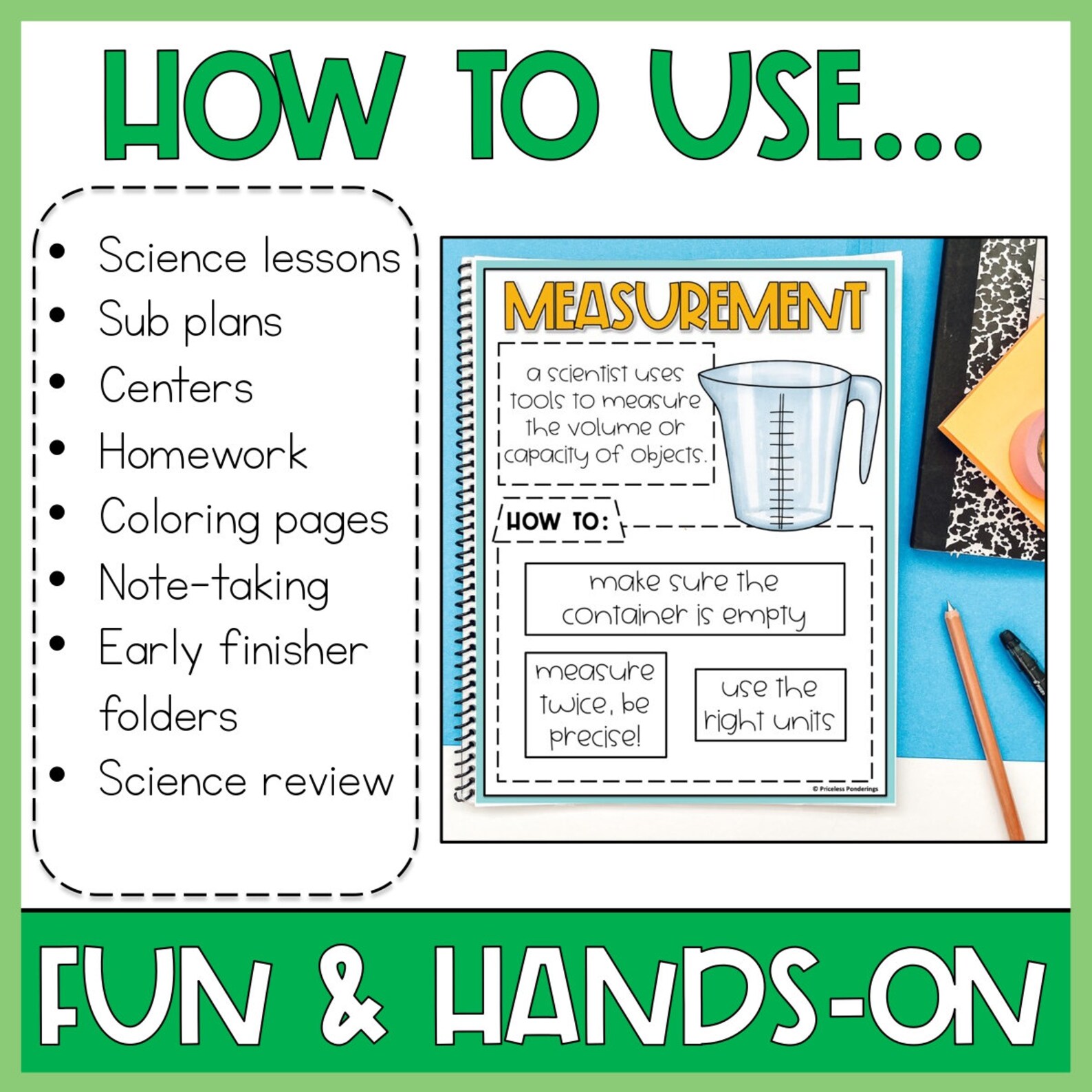 Measuring Capacity and Liquid Volume Anchor Charts and Science Posters ...