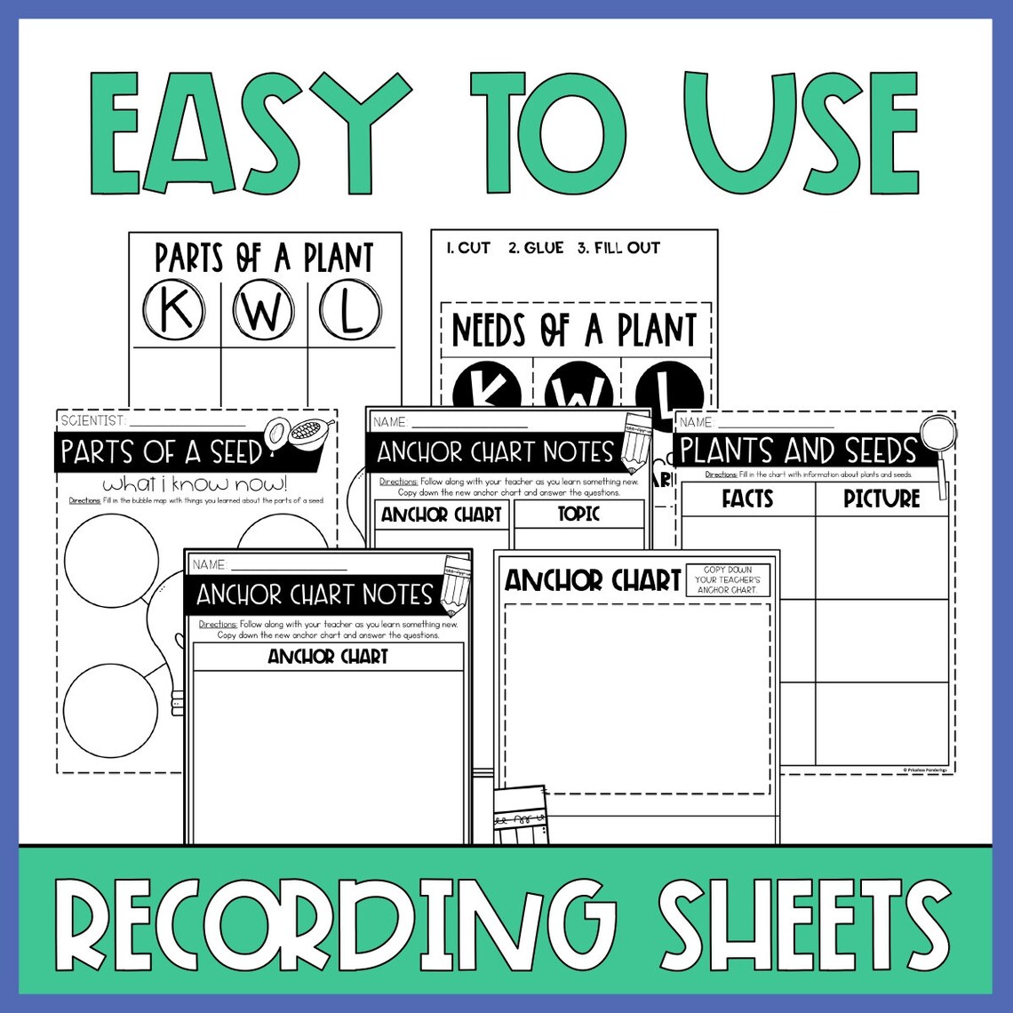 All About Plants Anchor Charts | Parts of Seeds | Needs of Plants ...