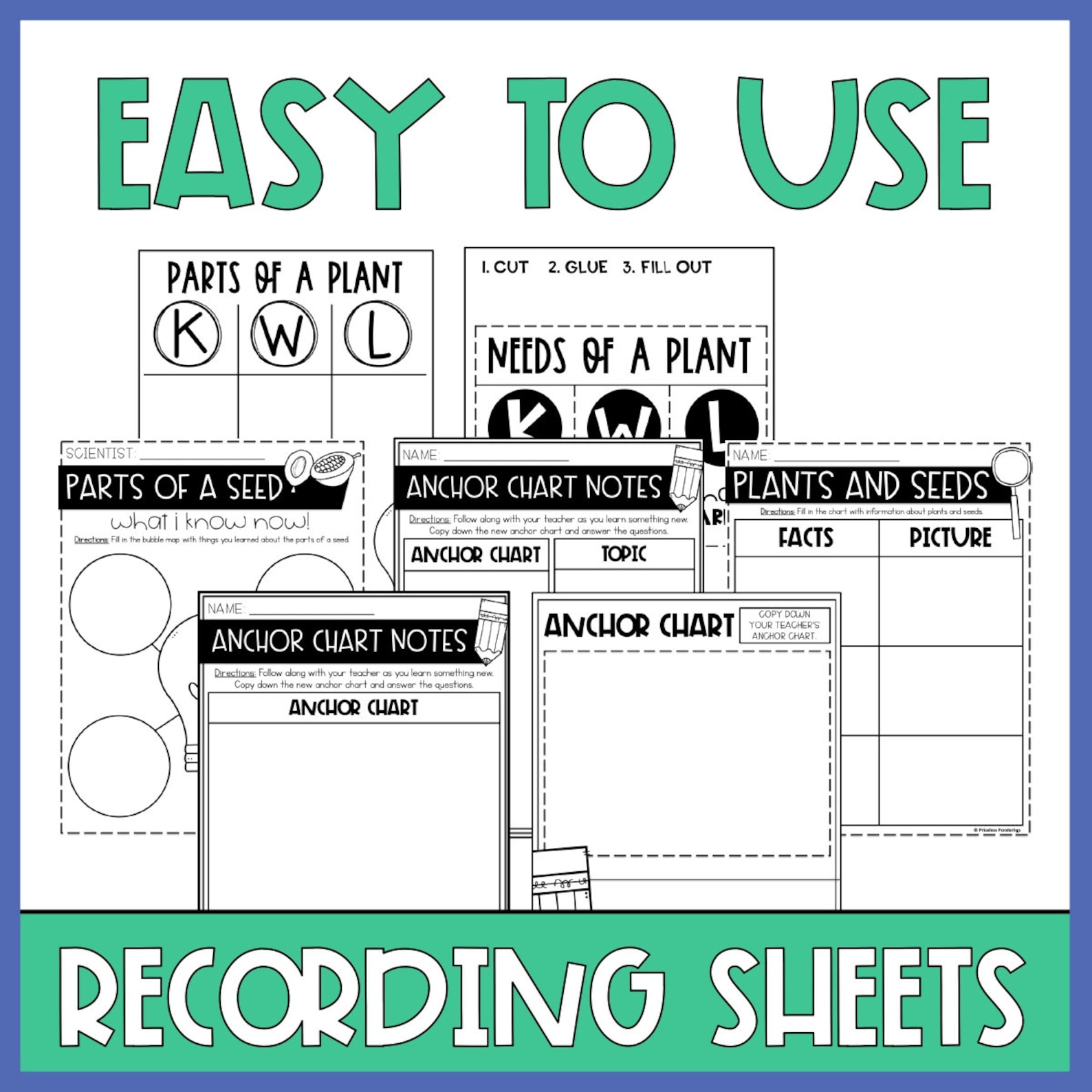 All About Plants Anchor Charts | Parts of Seeds | Needs of Plants ...