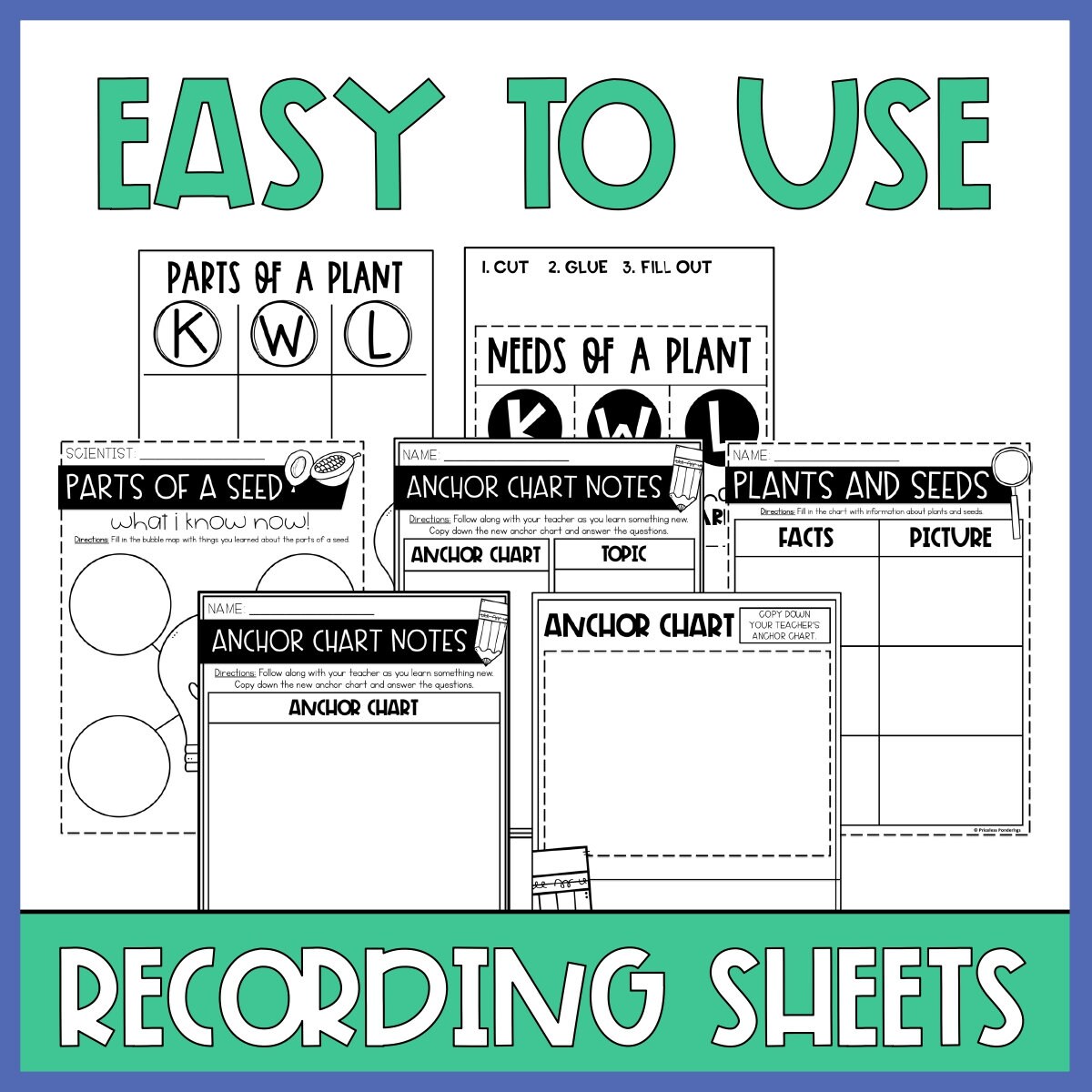 All About Plants Anchor Charts | Parts of Seeds | Needs of Plants ...