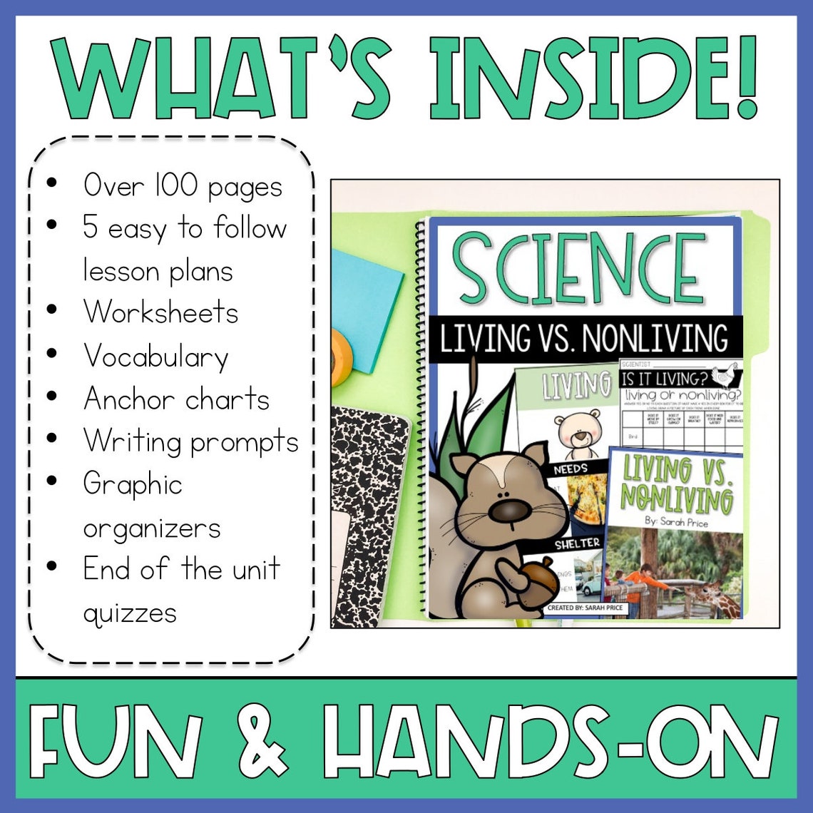 1st 2nd Grade Life Science Living Non-living Things Activities Lessons ...