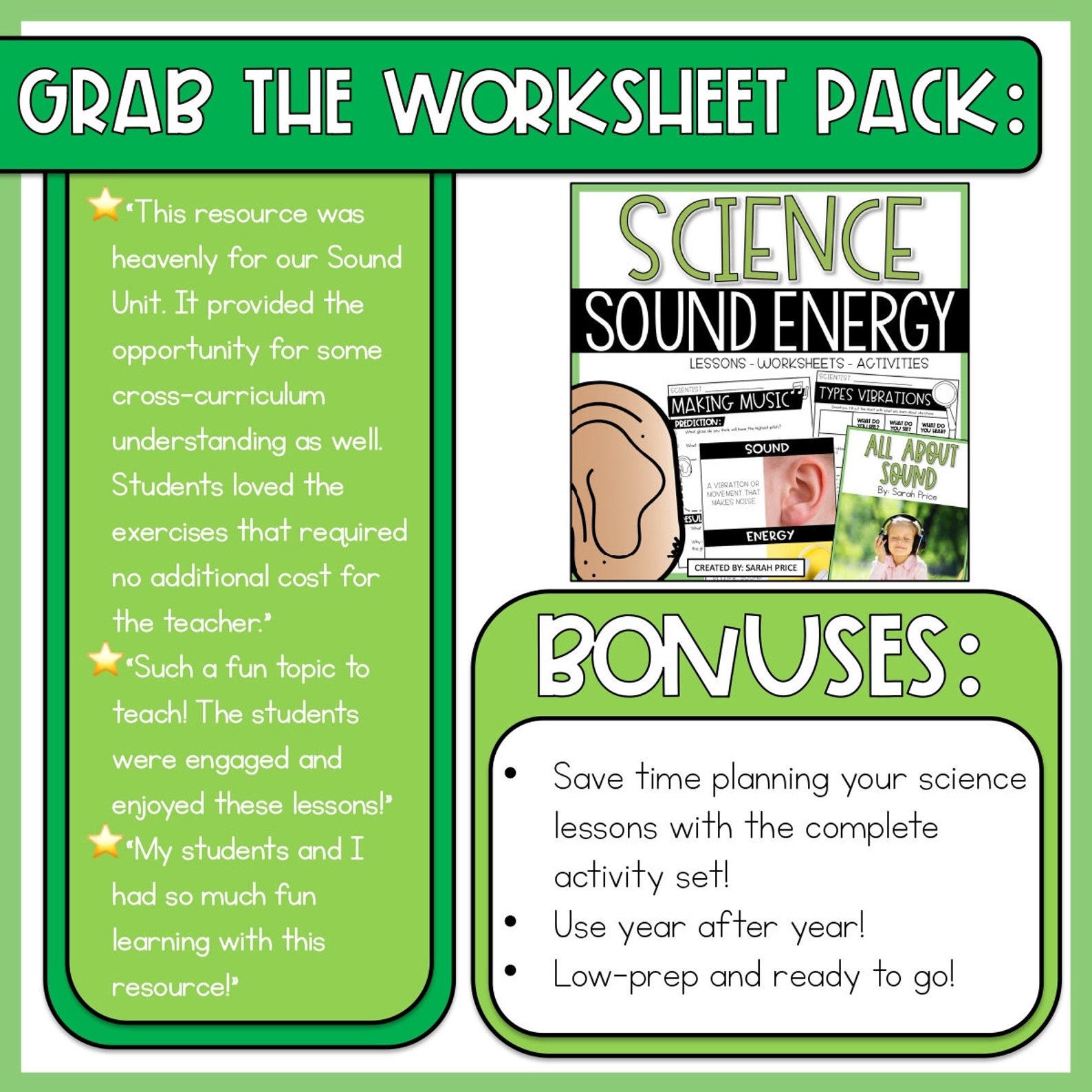 2nd Grade Science Sound Energy Anchor Charts Science Energy Posters - Etsy