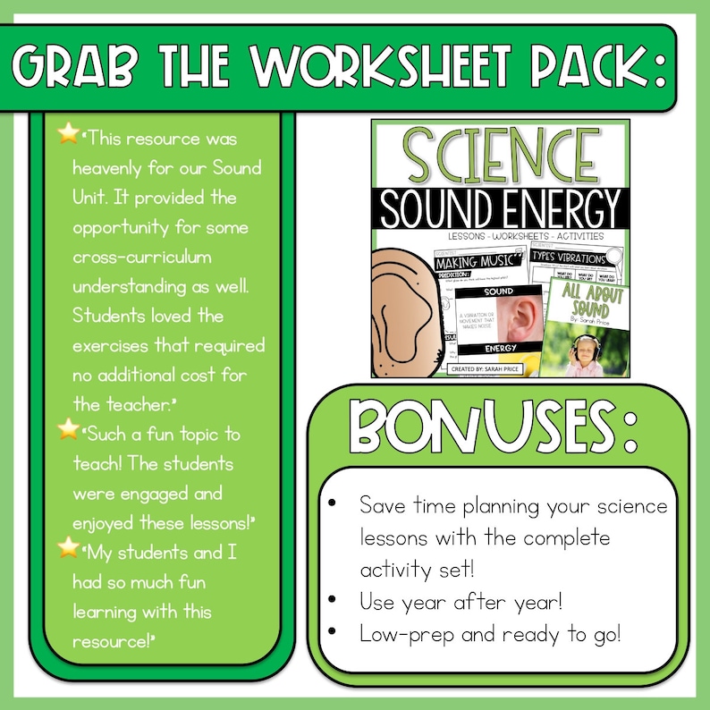2nd Grade Science Sound Energy Anchor Charts Science Energy Posters - Etsy