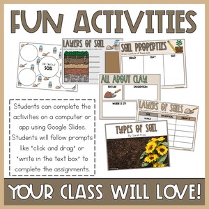 2nd & 3rd Grade Earth Science - Types of Soil Digital Activities - Etsy