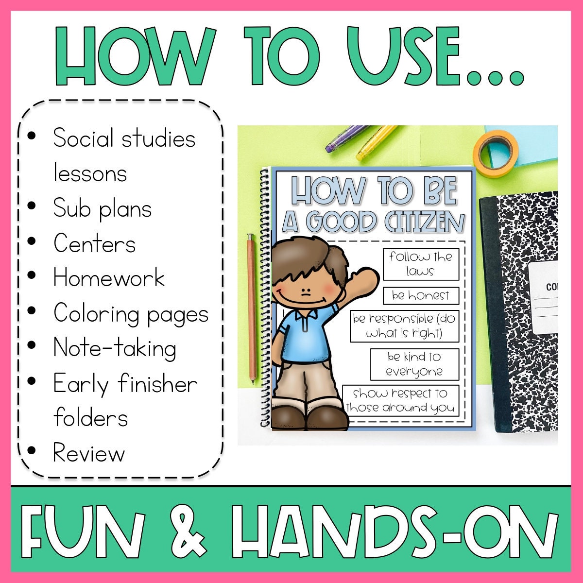Citizenship Activities | Good Citizen Poster| Responsible Citizens ...