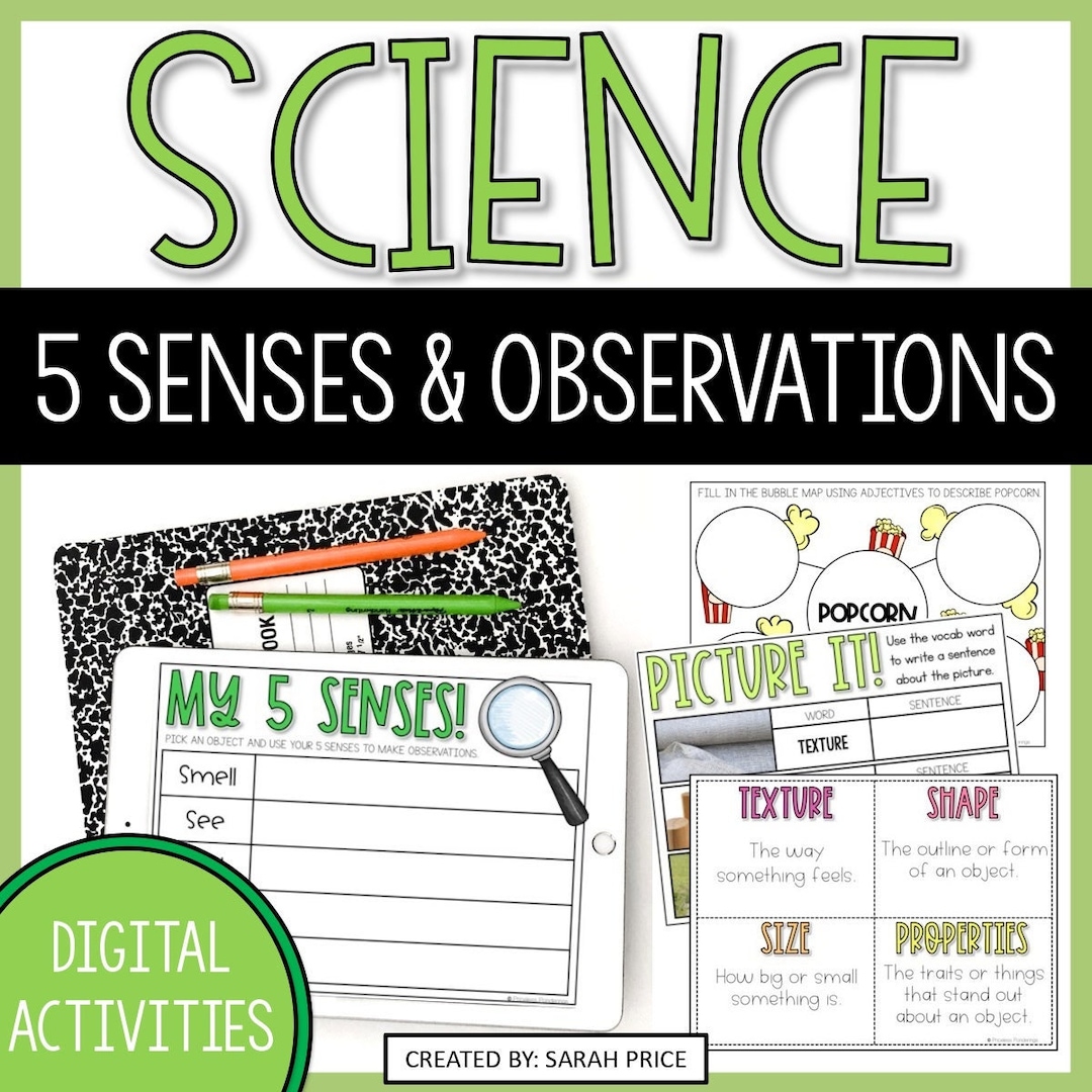 Five Senses Activities | Science Observations | 5 Senses Digital ...