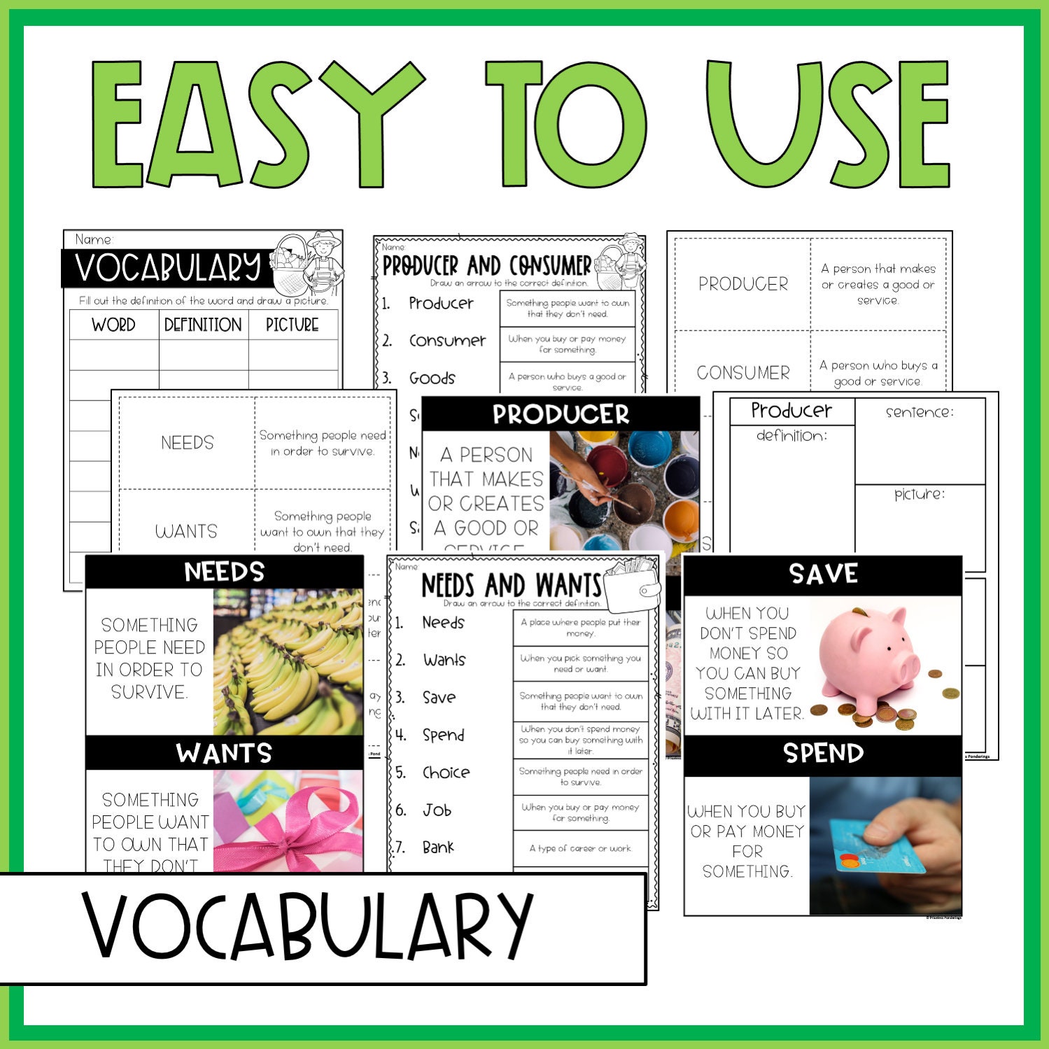 2nd Grade Economics Lessons - Producers Consumers Activities ...
