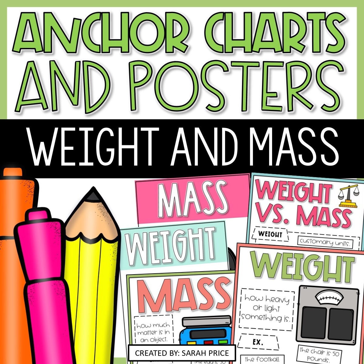 Measurement Activities Measuring Mass and Weight Anchor Charts and ...