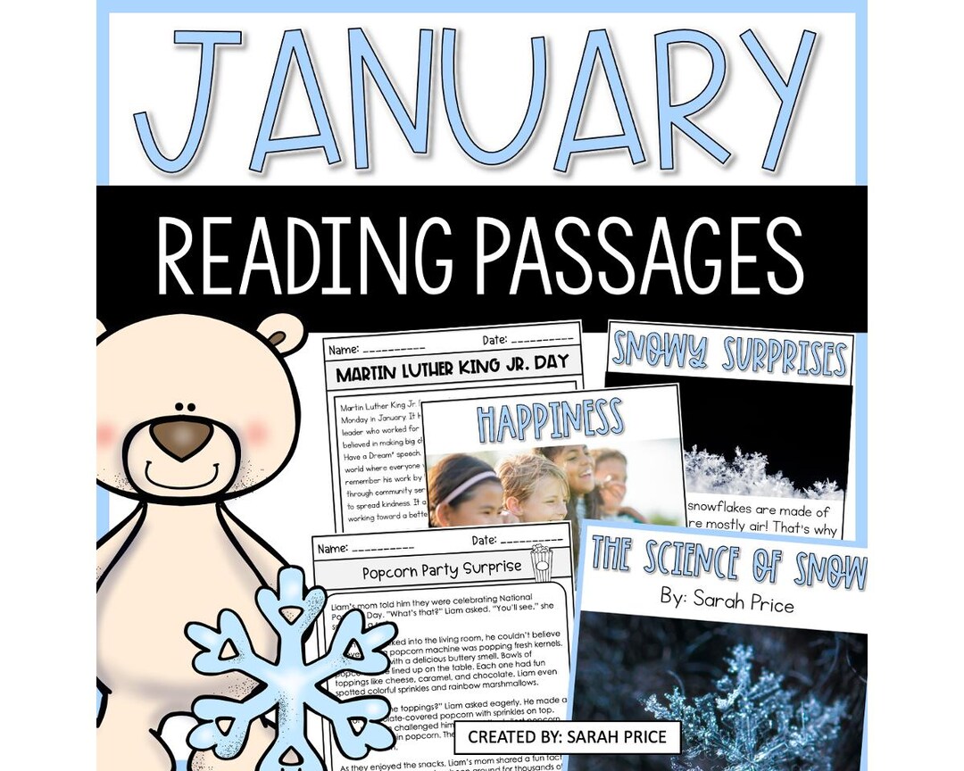 January Theme Activities | Winter Reading Comprehension Passages and ...