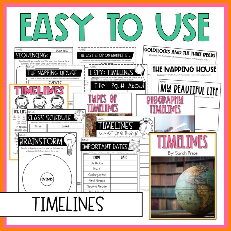 Timelines Then and Now Activities for Social Studies - Etsy