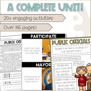 2nd Grade Social Studies Posters | Public Officials and Government ...