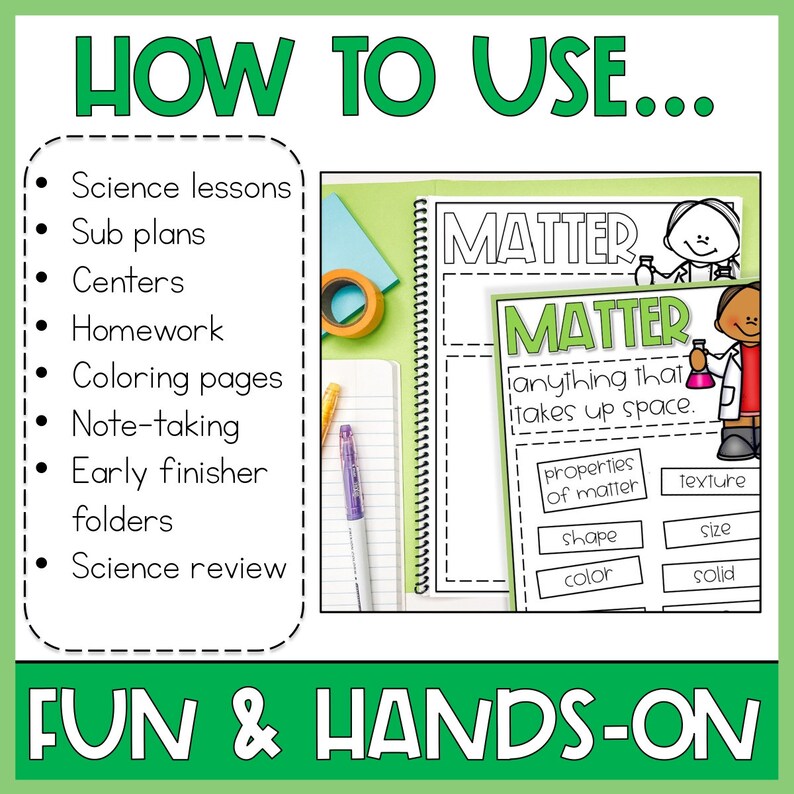 States of Matter Anchor Charts | States of Matter Worksheets Science ...