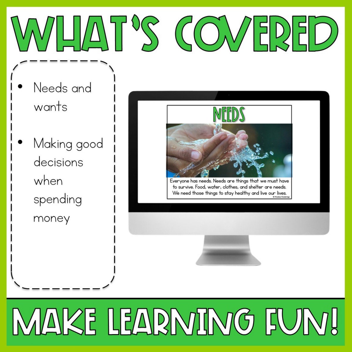 Economics: Needs and Wants Digital Activities - Etsy