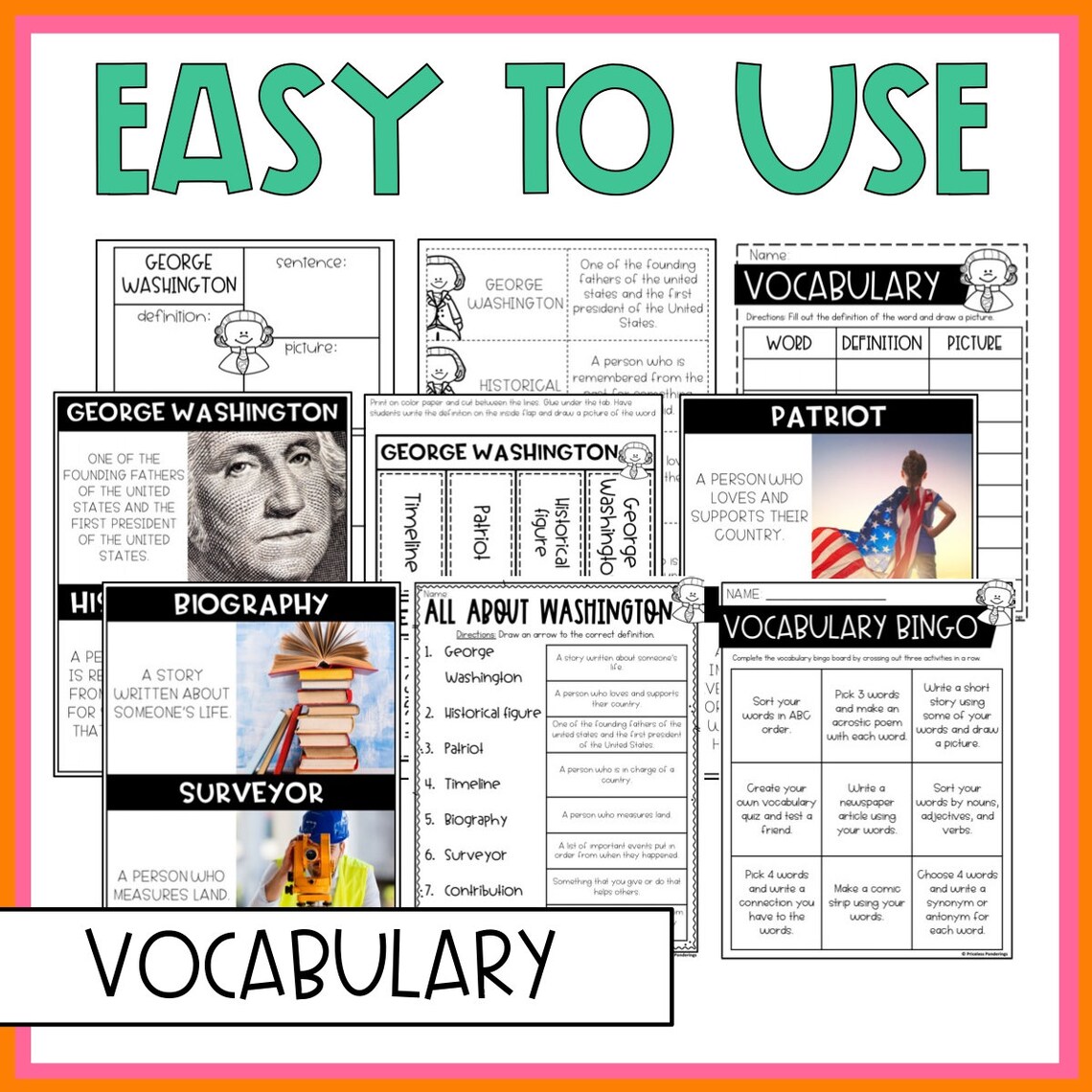 2nd 3rd Grade George Washington History Lessons, Activities ...