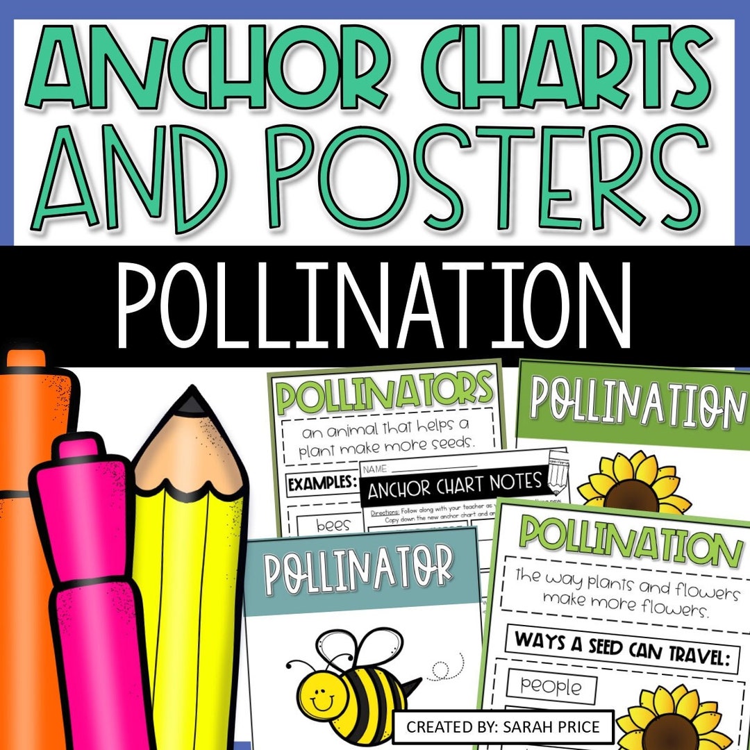 3rd Grade Science Anchor Charts Parts of a Flower and Pollination ...