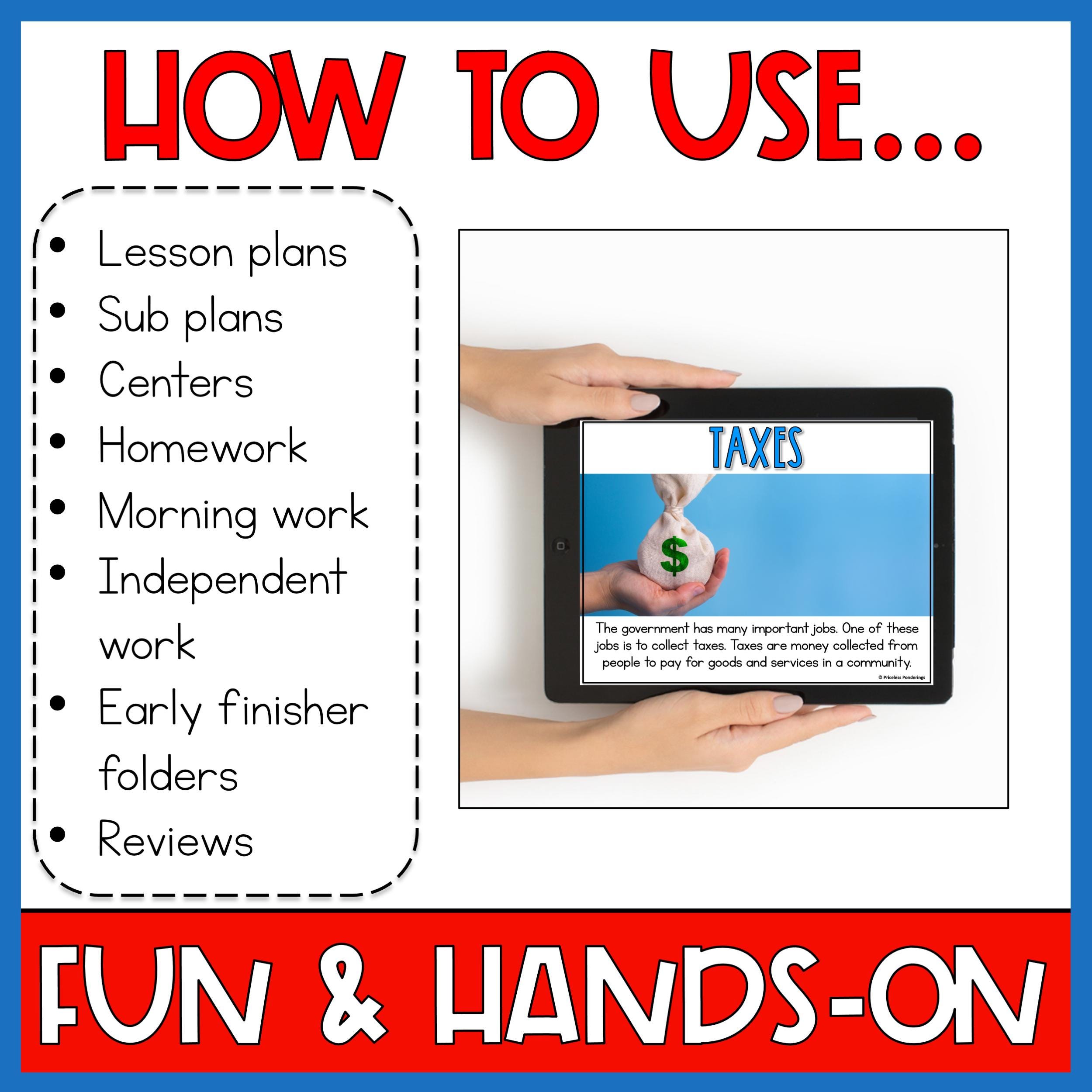 Government Taxes Digital Activities for Kids: Google Slides - Etsy