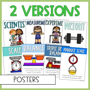 Measurement Activities Measuring Mass and Weight Anchor Charts and ...