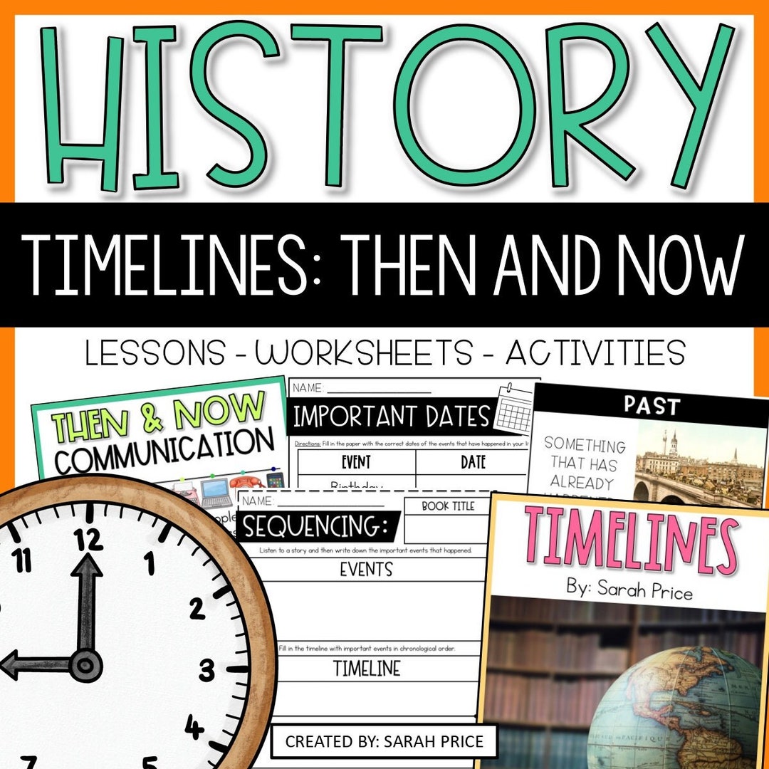 Timelines Then and Now Activities for Social Studies - Etsy