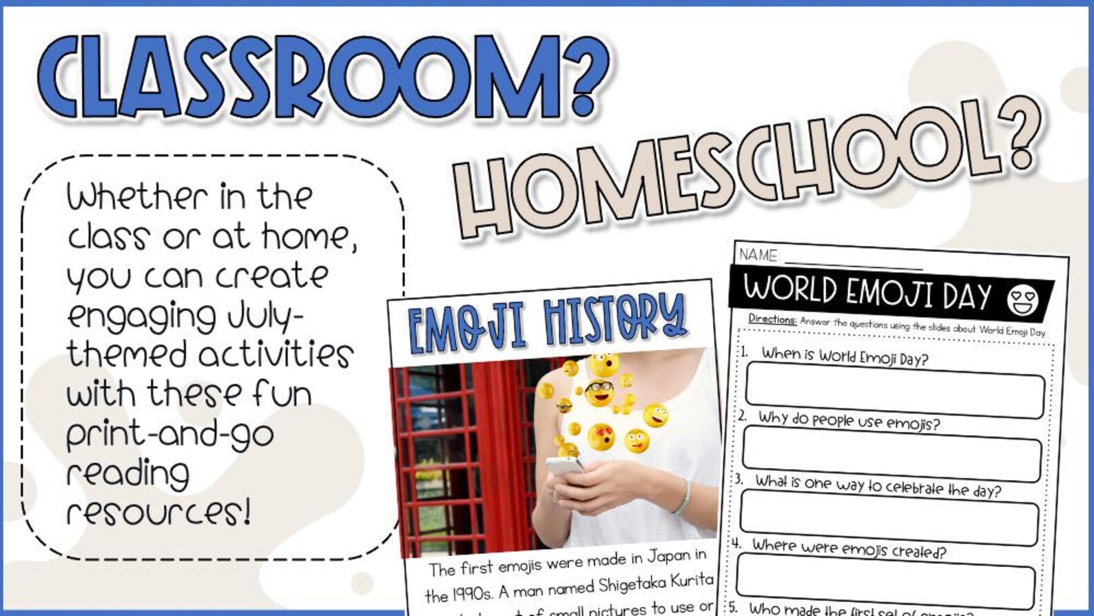 Summer Reading Comprehension Passages for Kids | July Worksheets | 2nd ...