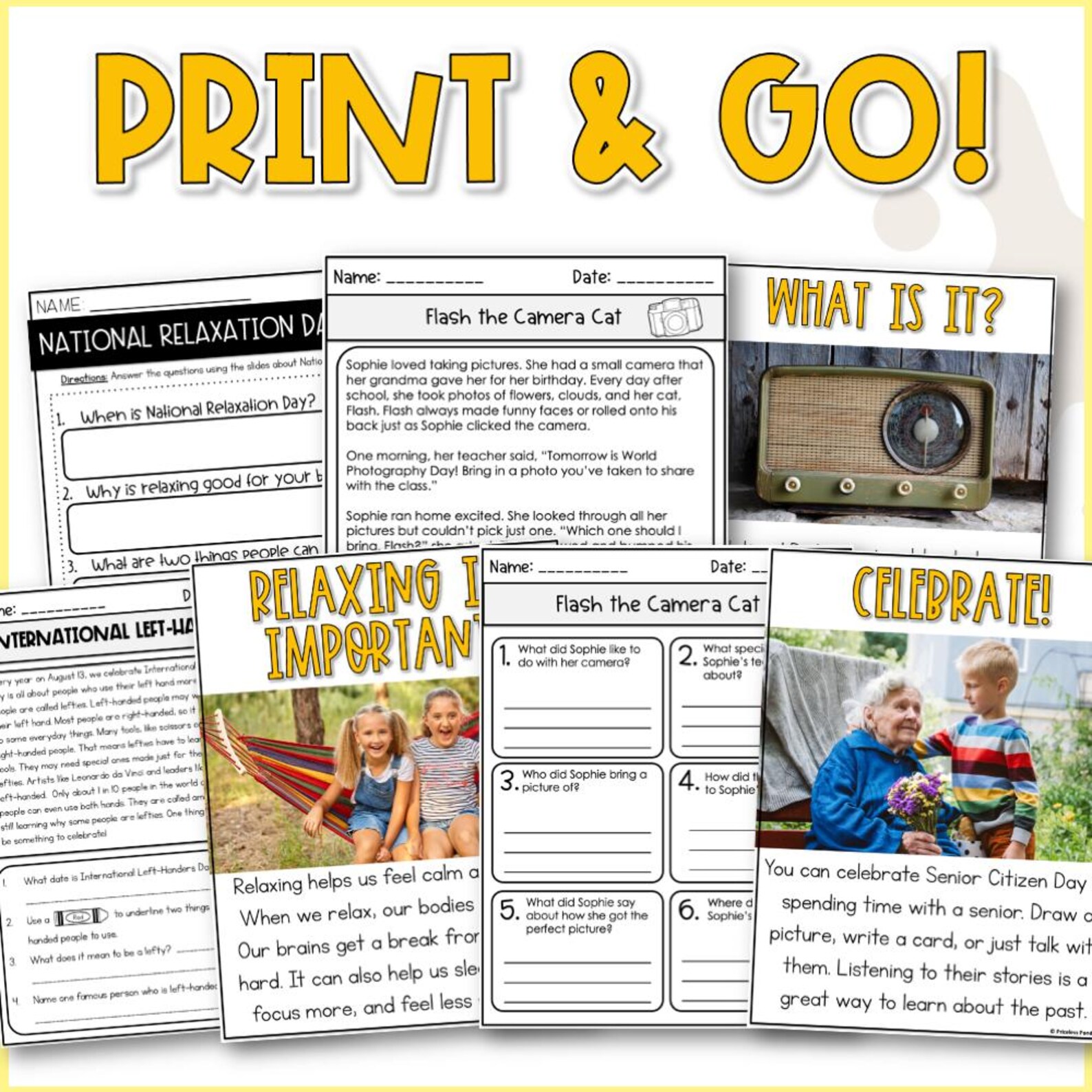 August Reading Comprehension Worksheets for 2nd & 3rd Grade | Back to ...