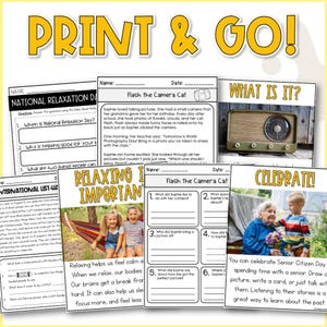 August Reading Comprehension Worksheets for 2nd & 3rd Grade | Back to ...