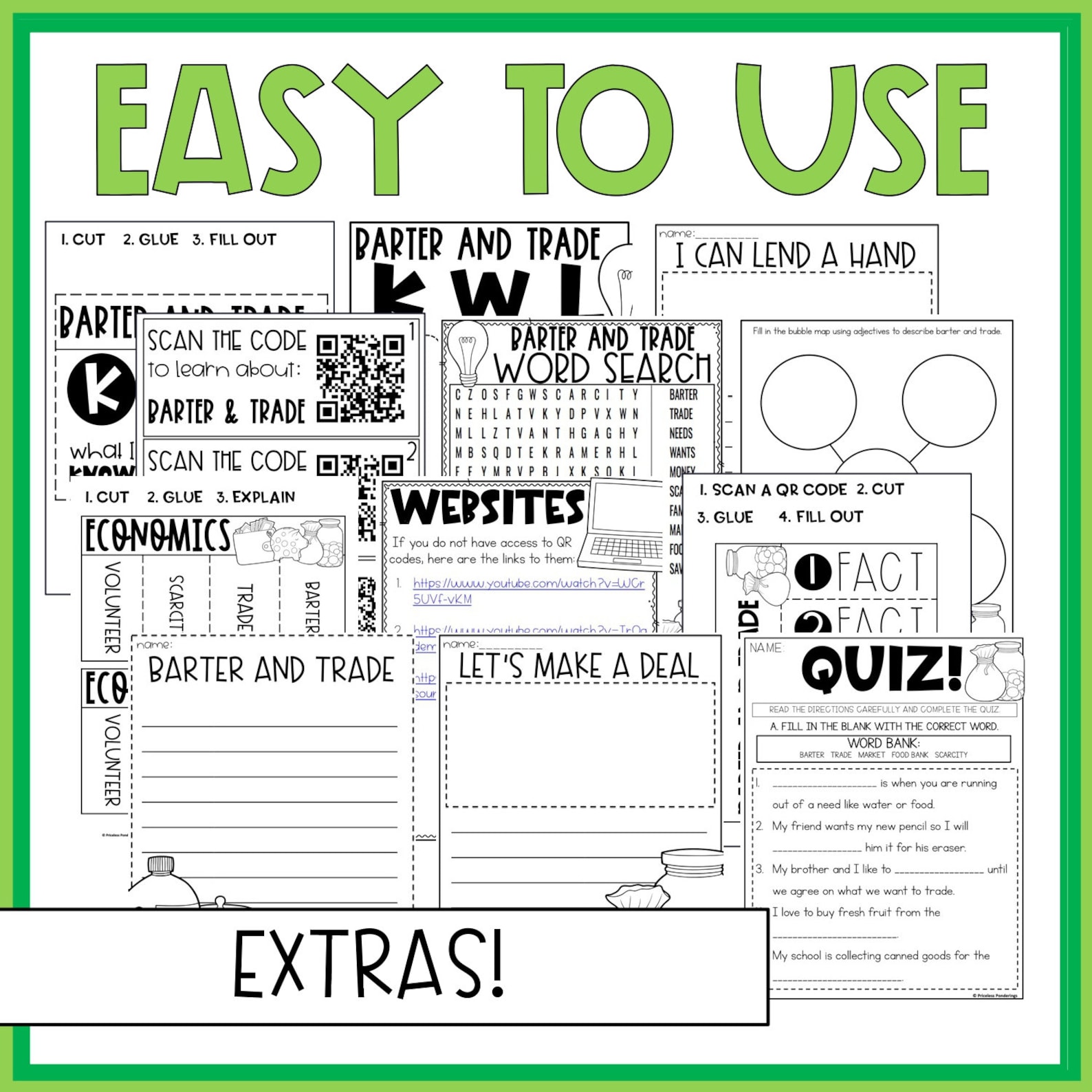 2nd Grade Social Studies Worksheets | Economics for Kids | Barter ...