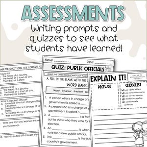 2nd Grade Social Studies Posters | Public Officials and Government ...