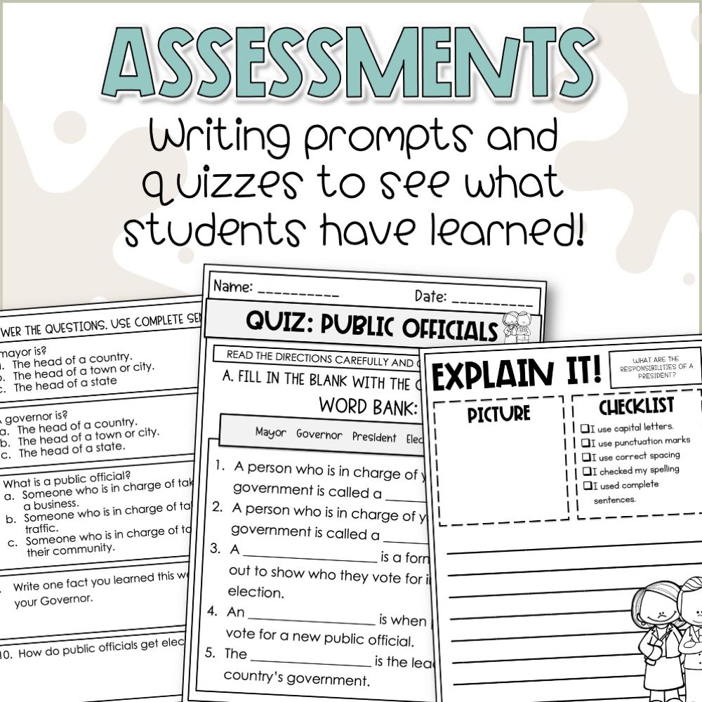 2nd Grade Social Studies Posters | Public Officials and Government ...