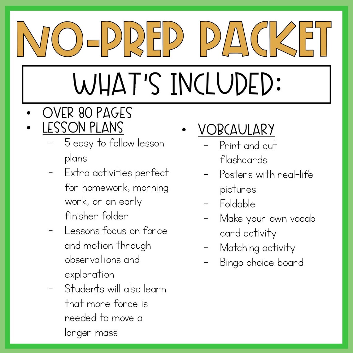 Force and Motion 2nd & 3rd Grade Science Unit Plans: Force and Motion ...