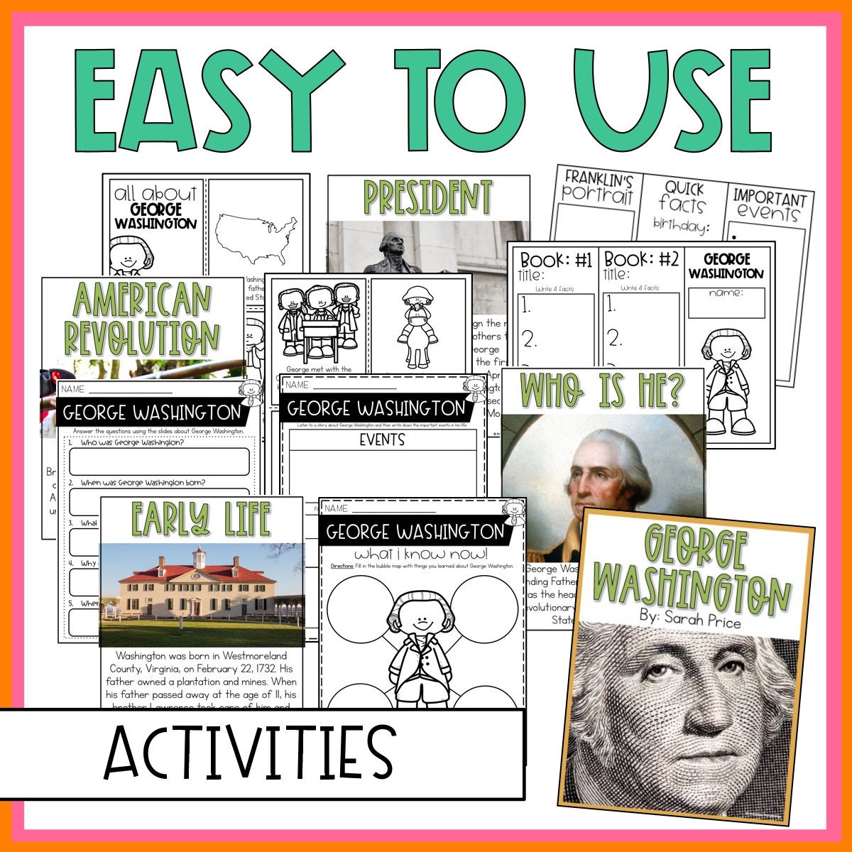2nd 3rd Grade George Washington History Lessons, Activities ...