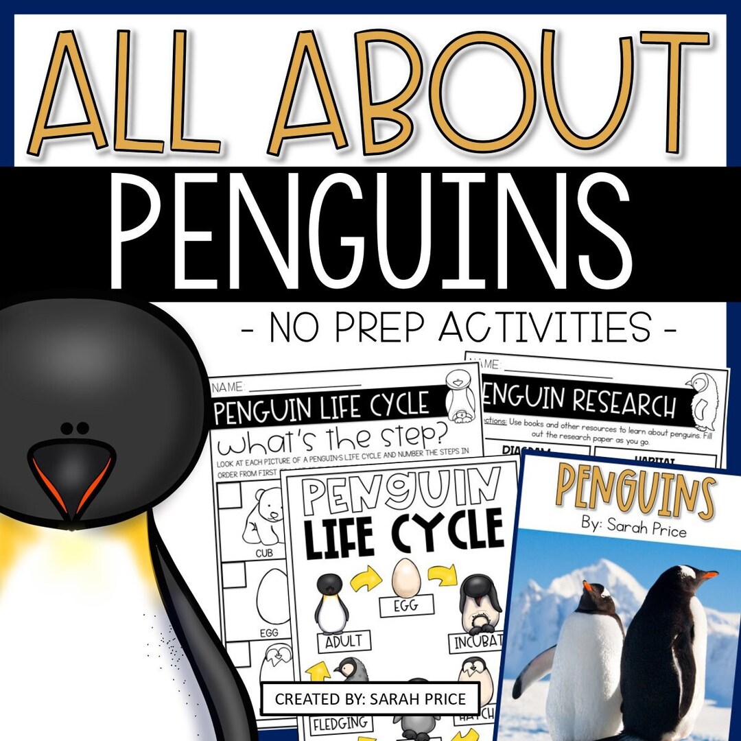 2nd 3rd Grade Penguin Activities - January Science, Math & Literacy ...