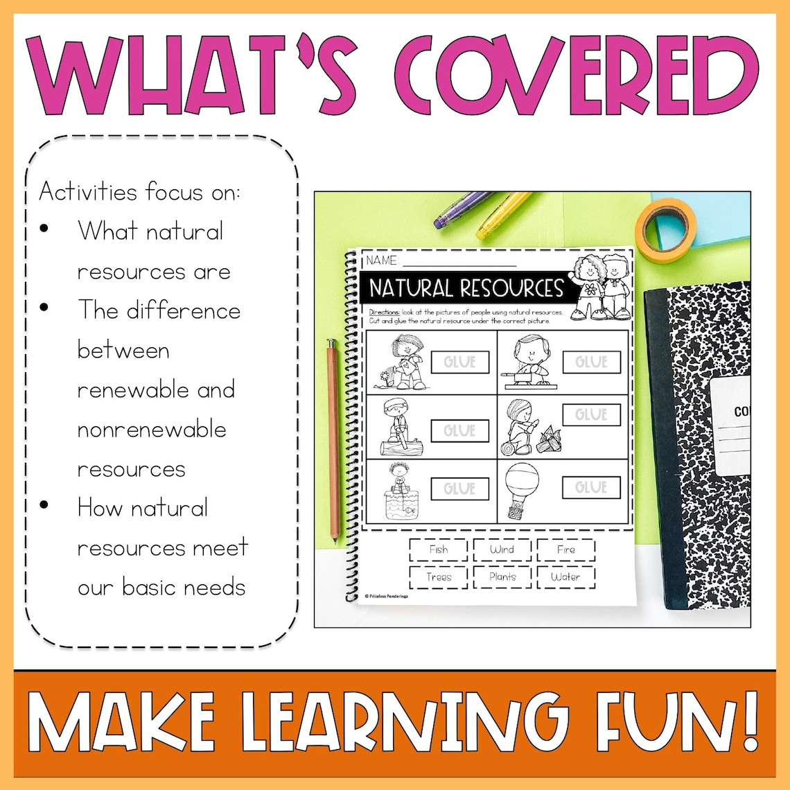 2nd Grade Geography - Natural Resources Worksheets, Social Studies ...