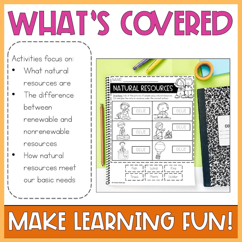 2nd Grade Geography - Natural Resources Worksheets, Social Studies ...