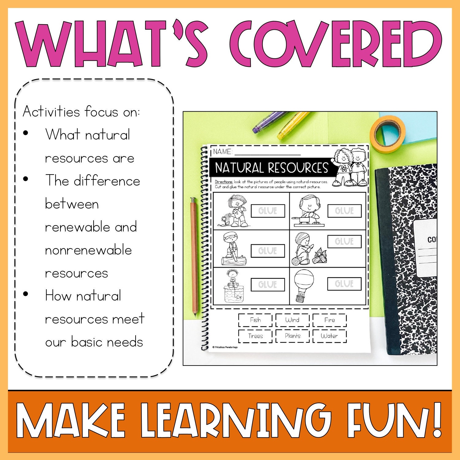 2nd Grade Geography - Natural Resources Worksheets, Social Studies ...