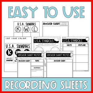 U.S. Symbols and United States Anchor Charts and Social Studies Posters ...