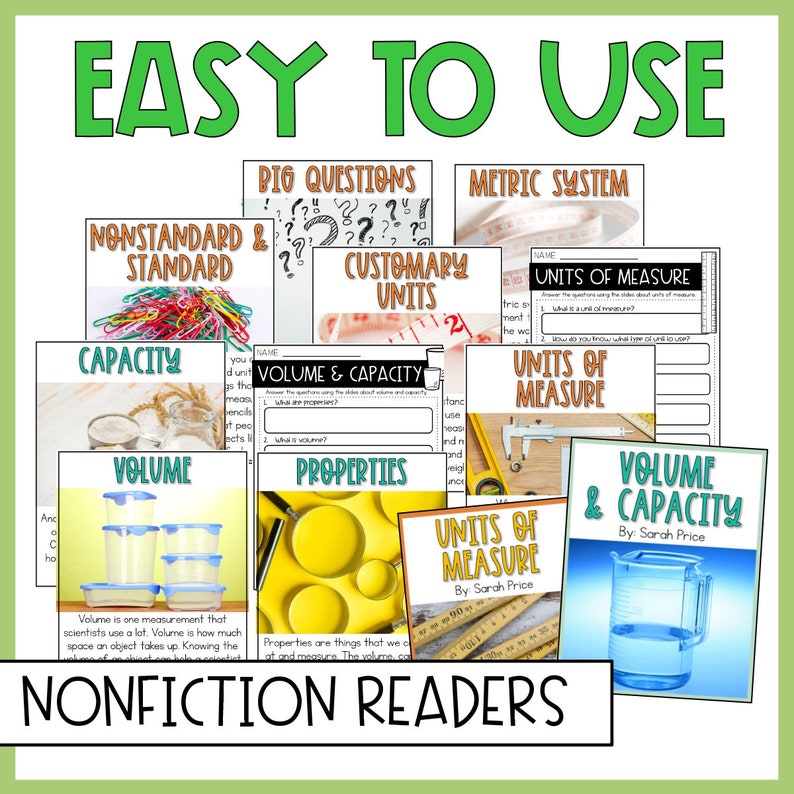 Measuring Capacity and Liquid Volume Activities and Worksheets - Etsy