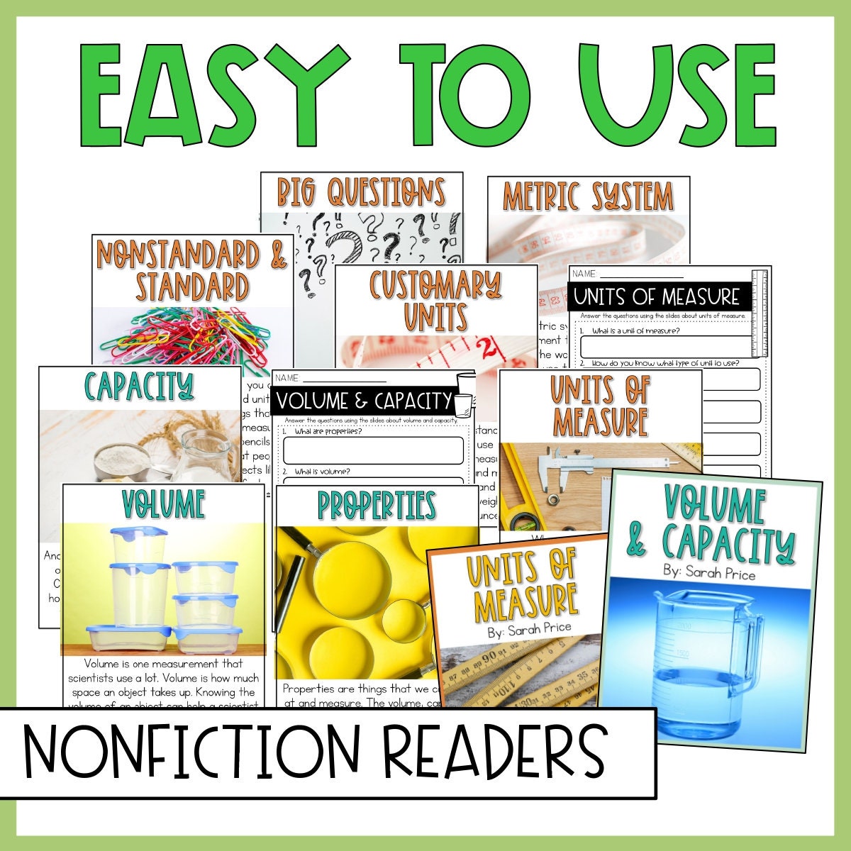 Measuring Capacity and Liquid Volume Activities and Worksheets - Etsy