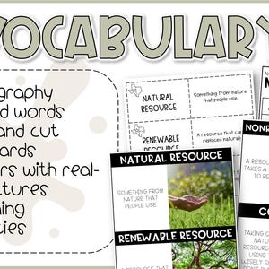 Natural Resources Worksheets – 4th Grade Texas Social Studies TEKS Unit ...