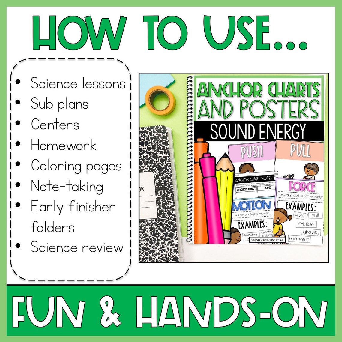 2nd Grade Science Sound Energy Anchor Charts Science Energy Posters - Etsy