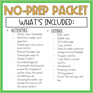 2nd Grade Science Physical Changes Properties of Matter Interactive ...